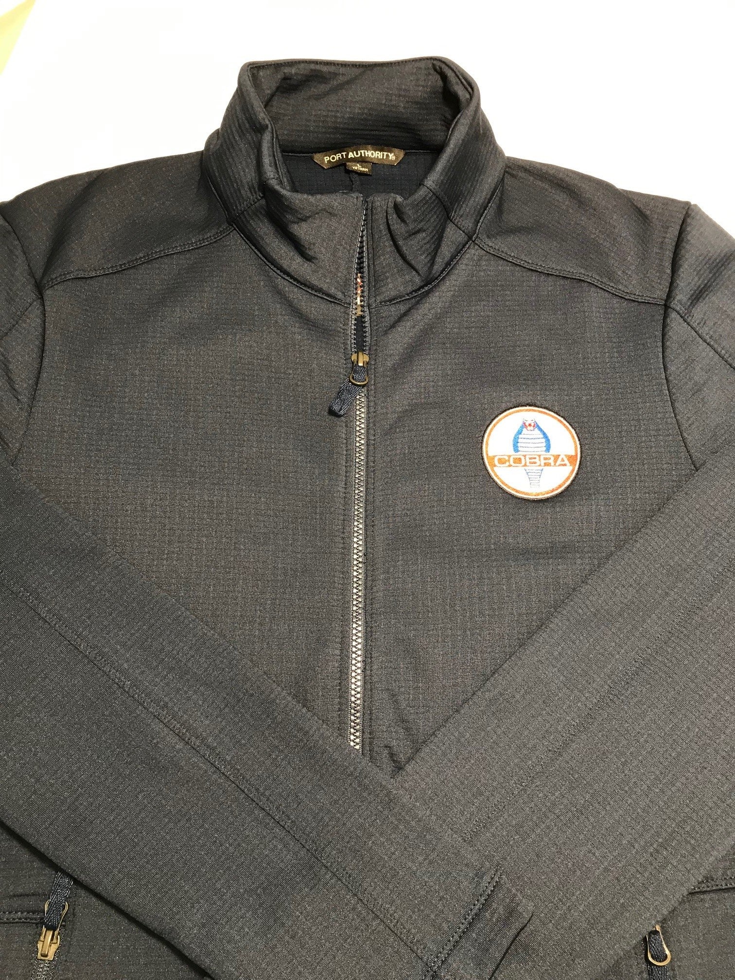 Cobra Logo, Navy Grid Men's Zippered Jacket – Cobra Experience Store