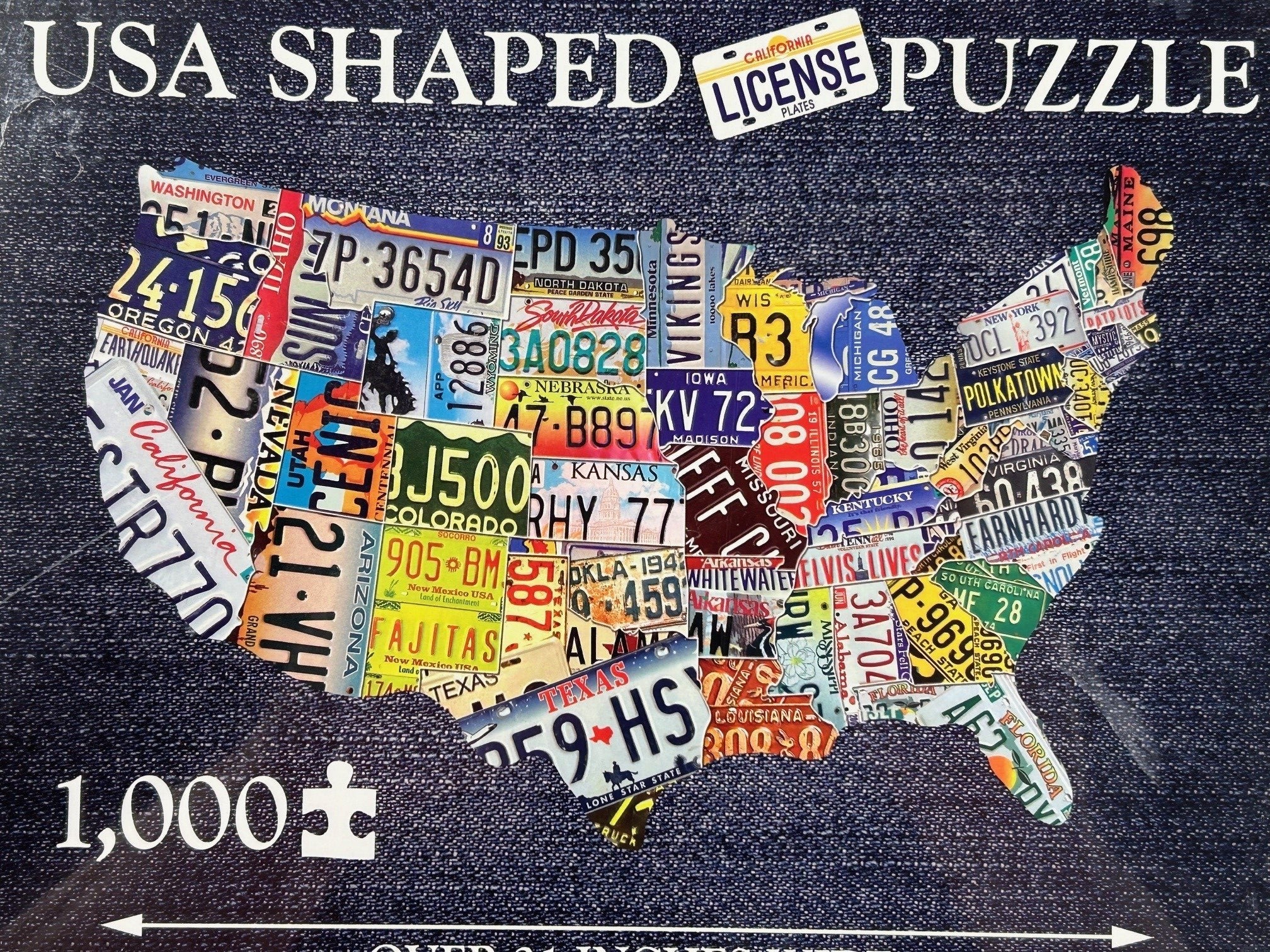 License Plate Map 1000 pc Puzzle - UPDATE IMAGE – Cobra Experience Store
