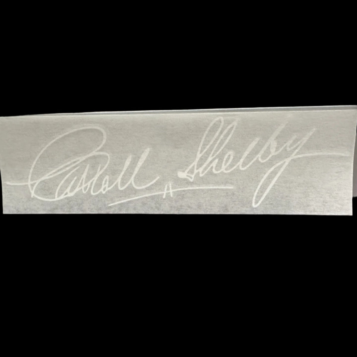 Carroll Shelby Signature White Decal 8" – Cobra Experience Store